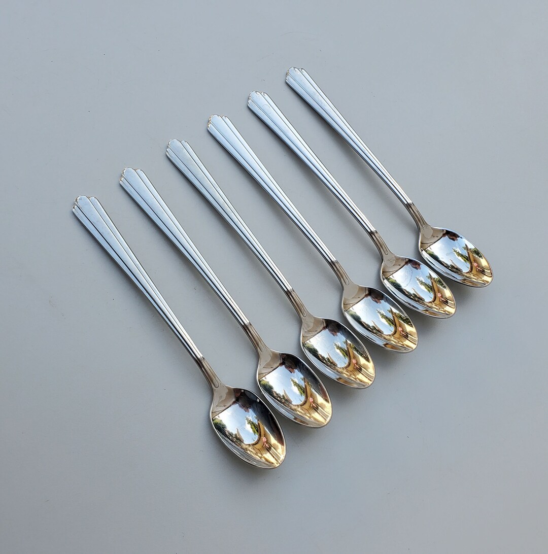 Hampton Silversmiths Stainless Central Pattern - Set of 6 Iced Tea ...