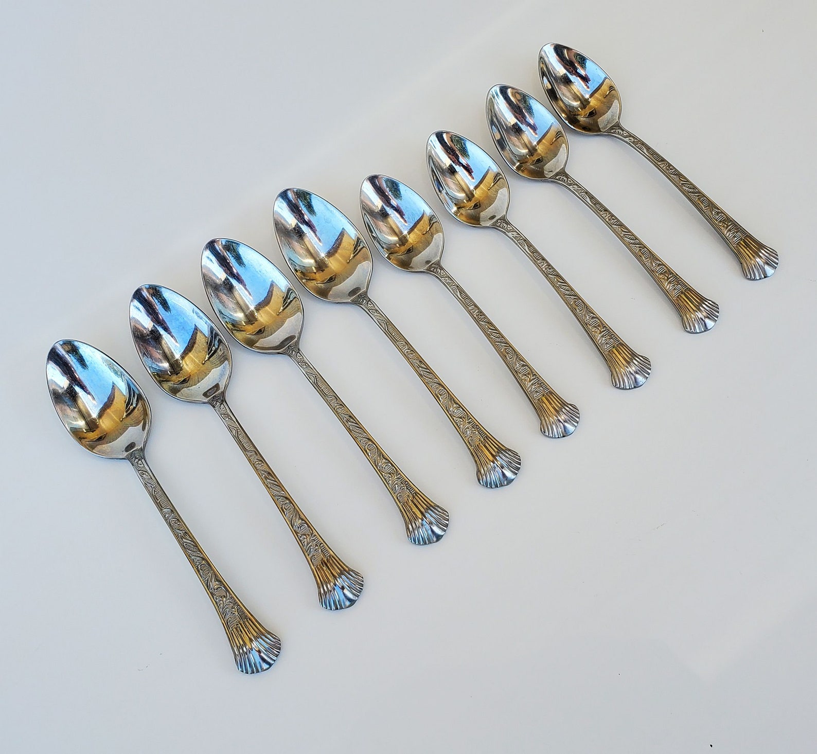Heritage Silversmiths Stainless Spoon Set of 8 Spoons By | Etsy