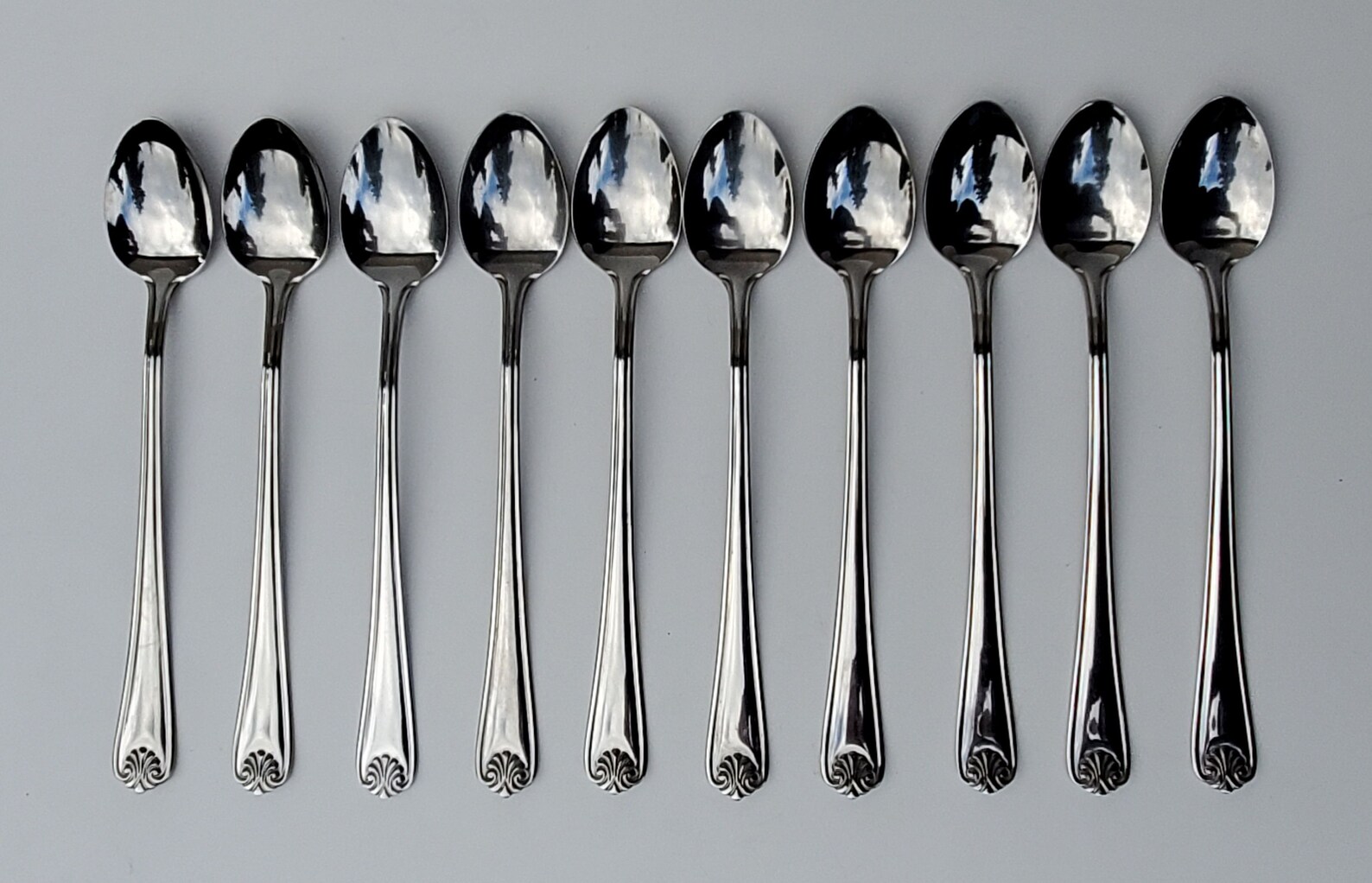 Cambridge Stainless Victoria Pattern Set of 10 Iced Tea Spoons ...