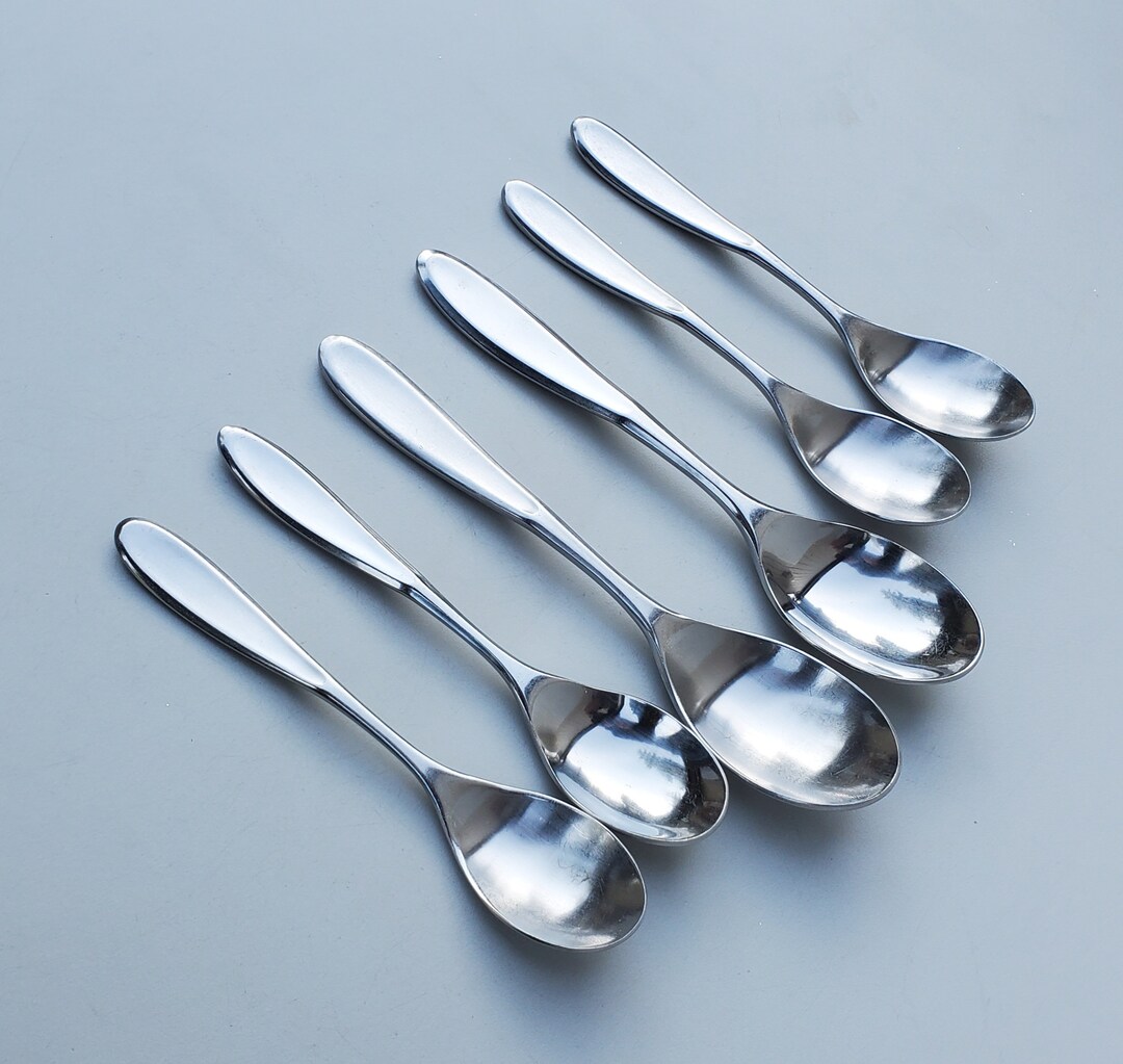 Farberware 18/8 Stainless Courier Pattern - Mixed Lot of 6 Spoons ...