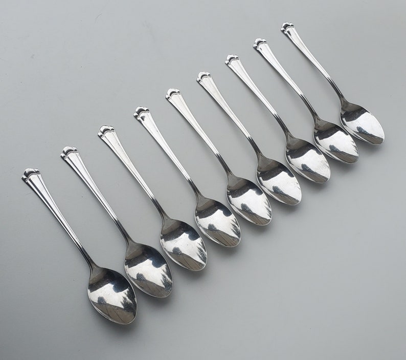 Farberware Stainless Romance Pattern - Set of 9 Soup Spoons - Glossy ...