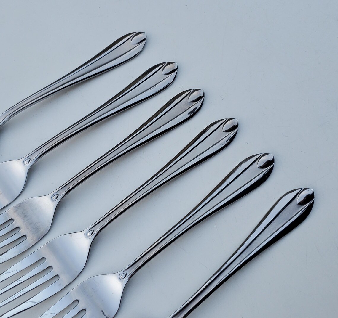 Hampton Silversmiths Classy Anastasia Pattern - Set of 4 Salad Forks ...