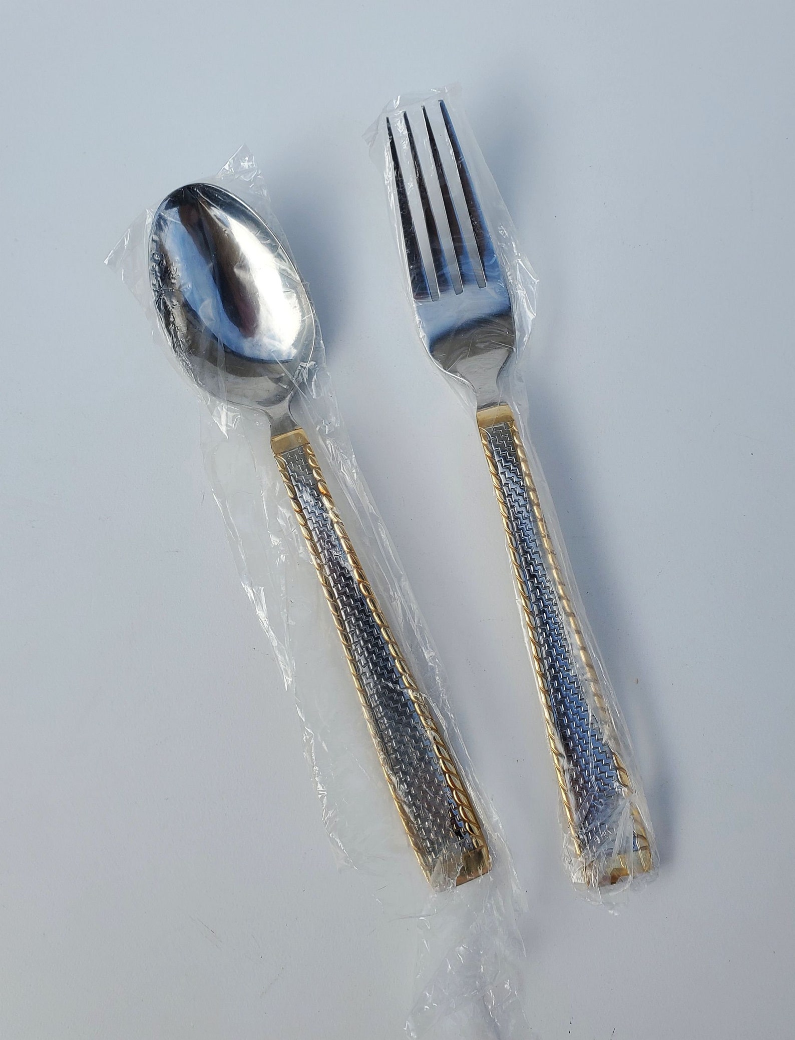 Cambridge Gold South Hampton NEW Soup Spoon and Dinner Fork Set ...