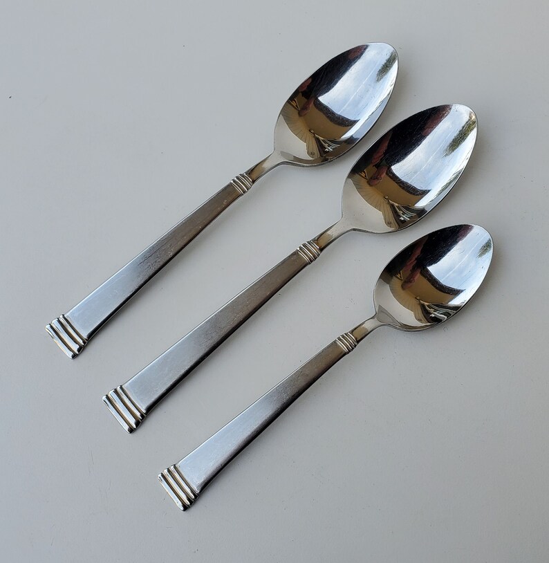 Pfaltzgraff Parker Frost Pattern Stainless Spoon Set of 3 - Etsy