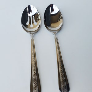 Reed and Barton Stonington Pattern Stainless Serving Spoon Set - Glossy ...