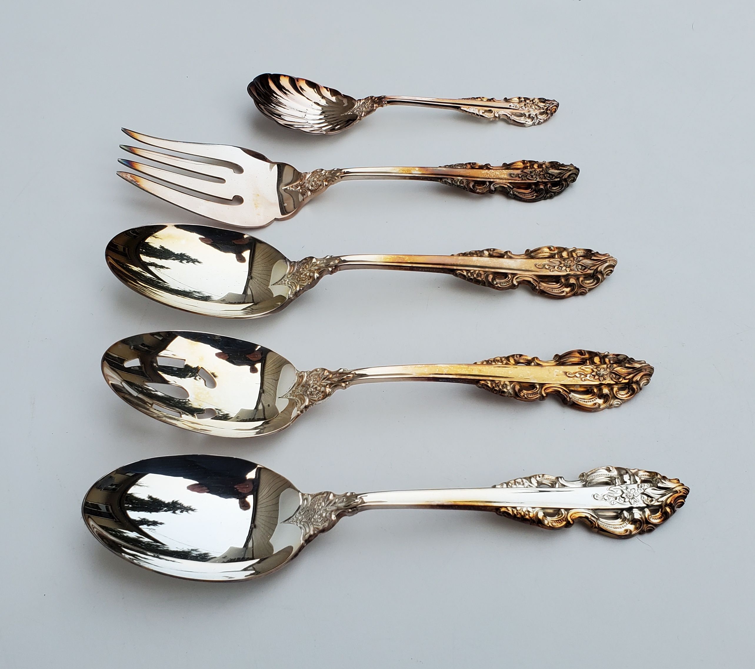 Reed and Barton Elite Chambord Pattern Set of 6 Serving Pieces - Pie ...