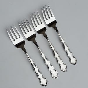 Oneida Deluxe Stainless - Mozart Pattern - Set of 4 Salad Forks ...