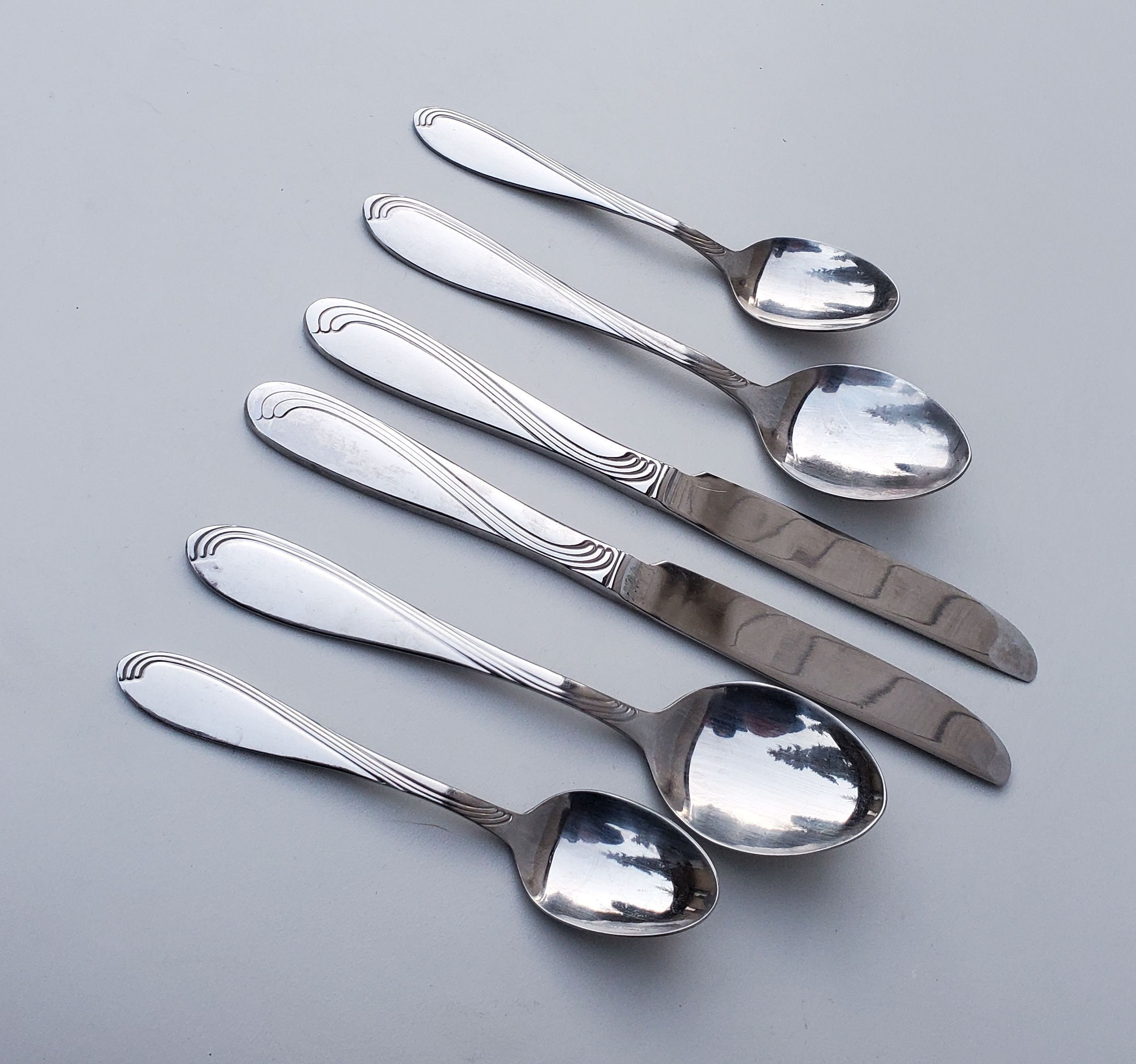 Oneida Camber Cresta Windswept Scroll Pattern - Mixed Lot of 6 Pieces ...