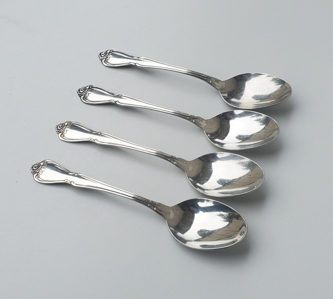 Oneida 1881 Wm Rogers Stainless Arbor Rose Pattern - Set of 4 Soup ...