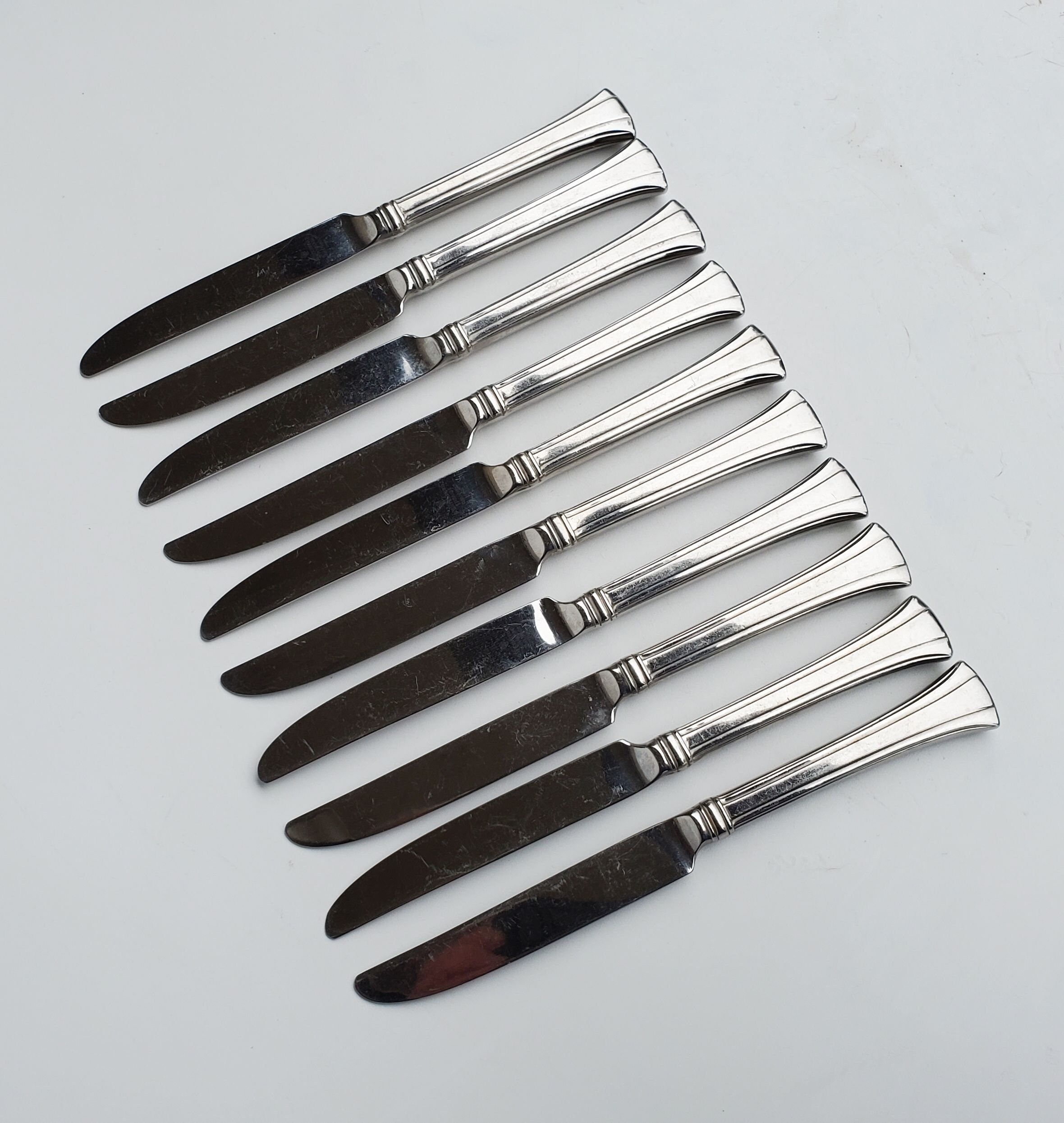 Waterford Monte Clare Stainless Dinner Knife Set of 10 Knives Flared ...