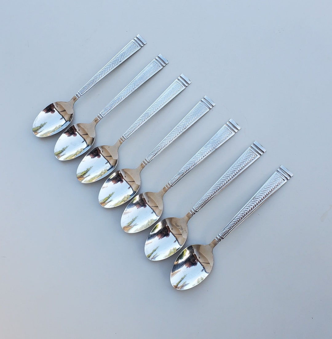 Alco Stainless Flatware - Set of 7 Soup Spoons - Glossy Finish ...