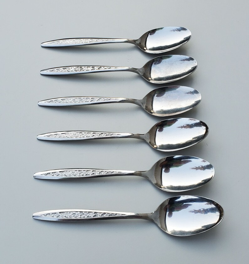 Customcraft Stainless CUS 5 Pattern Set of 6 Soup Spoons - Etsy