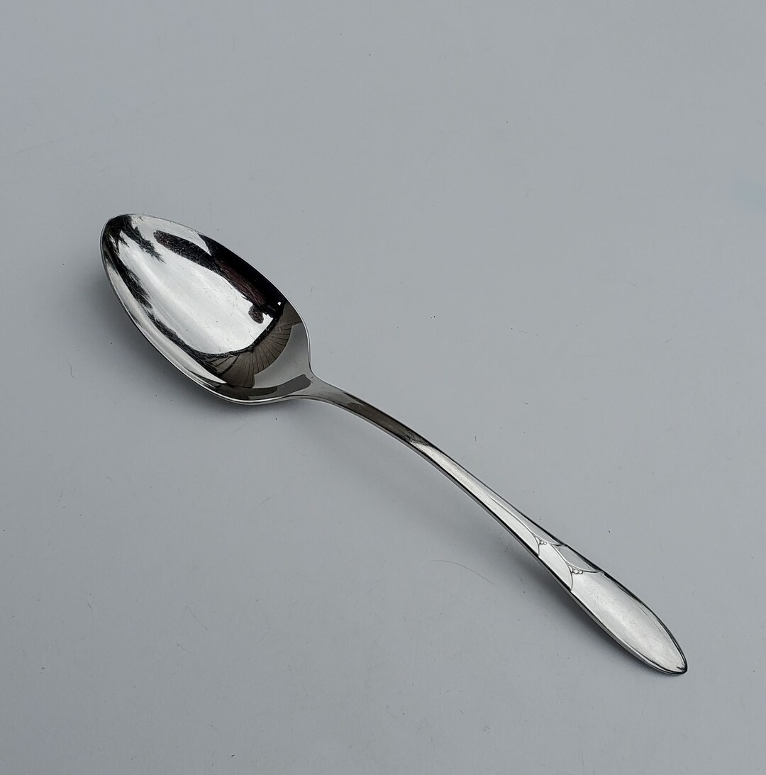 Oneida Stainless Debonair Pattern - Large Oval Serving Spoon - Glossy ...