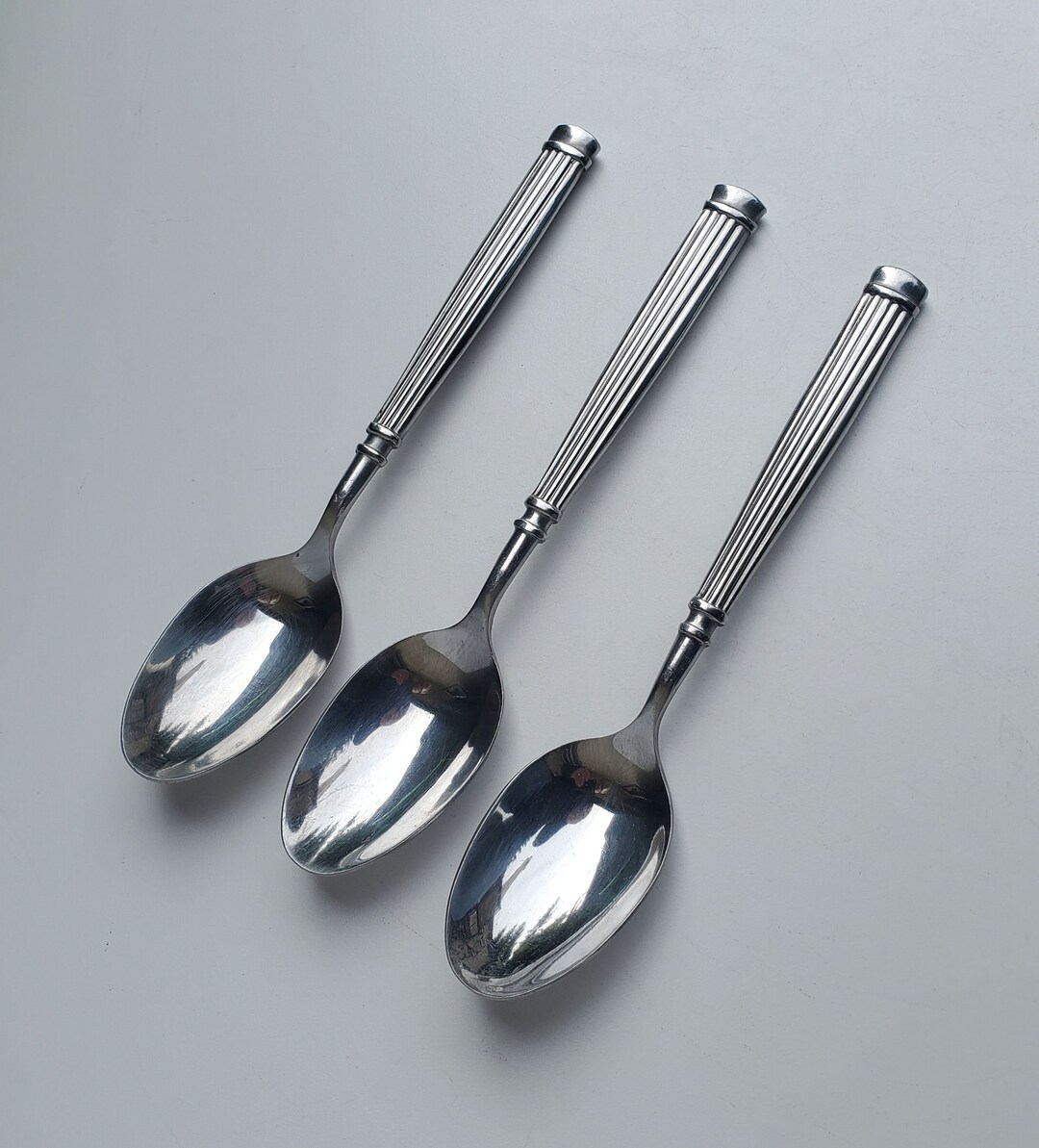 Hampton Silversmiths Avignon 2 - Set of 3 Soup Spoons - Glossy Finish ...