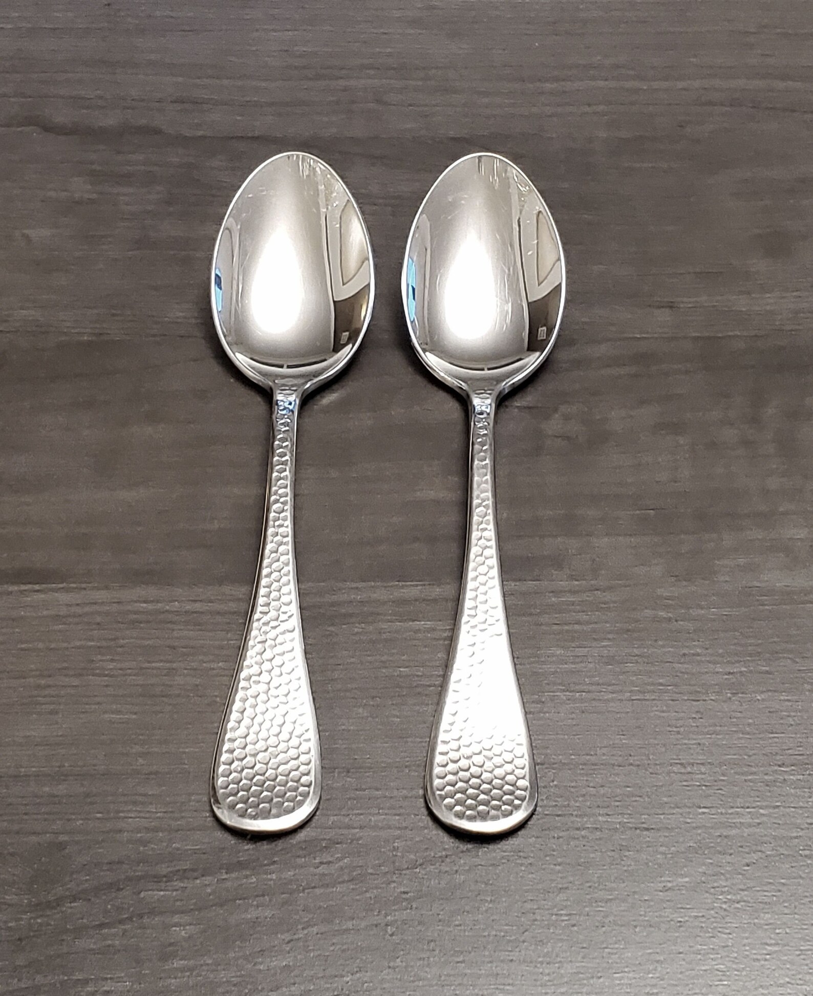 Farberware Stainless Pebble Beach Pattern Set of 2 Serving Spoons ...