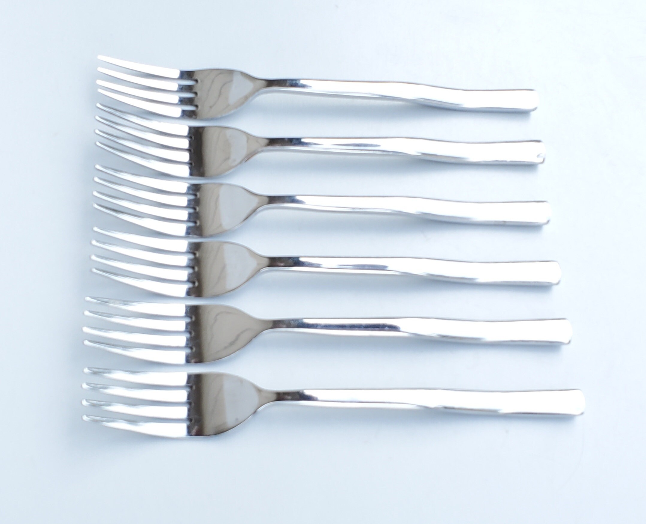 Gourmet Settings 18/0 Stainless Ribbon Pattern Set of 6 Dinner Forks ...