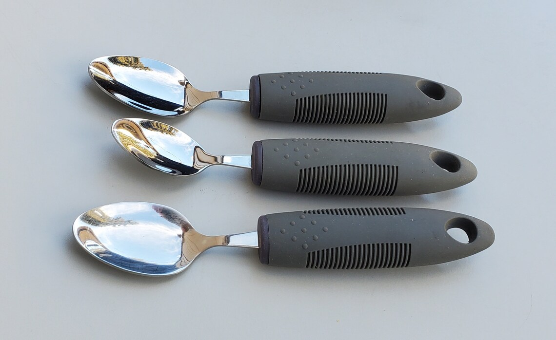 Adaptive Spoon Set - Set of 3 Spoons - Sure Grip Oversized Handles ...