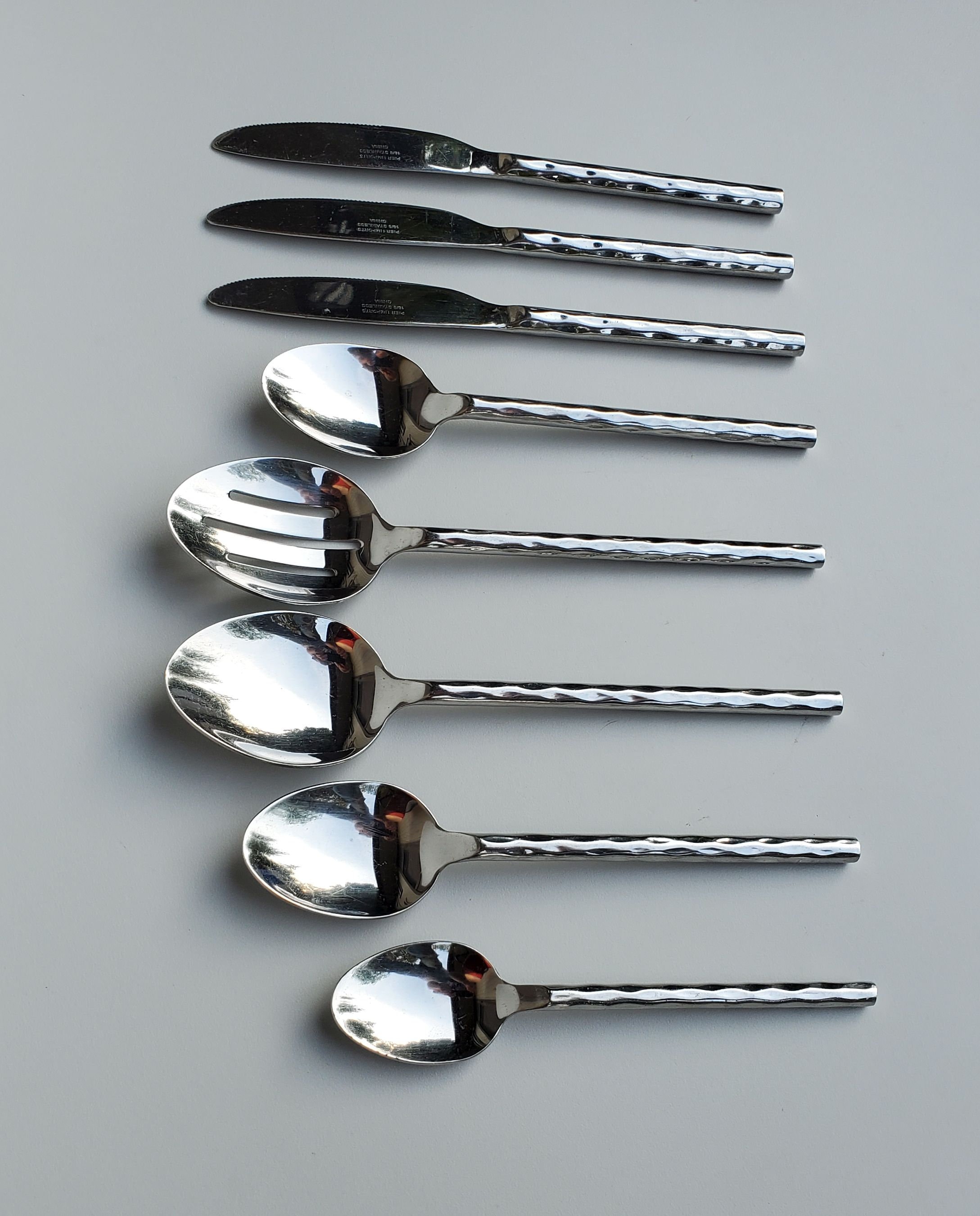 Pier 1 Imports Stainless Pll16 Pattern - Mixed Lot of 9 Pieces - 3 Soup ...
