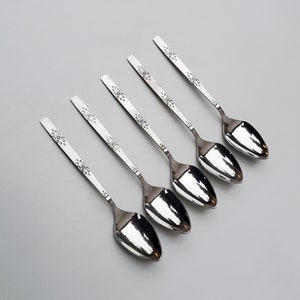 Oneida Profile Stainless Orlando Pattern - Set of 5 Teaspoons ...