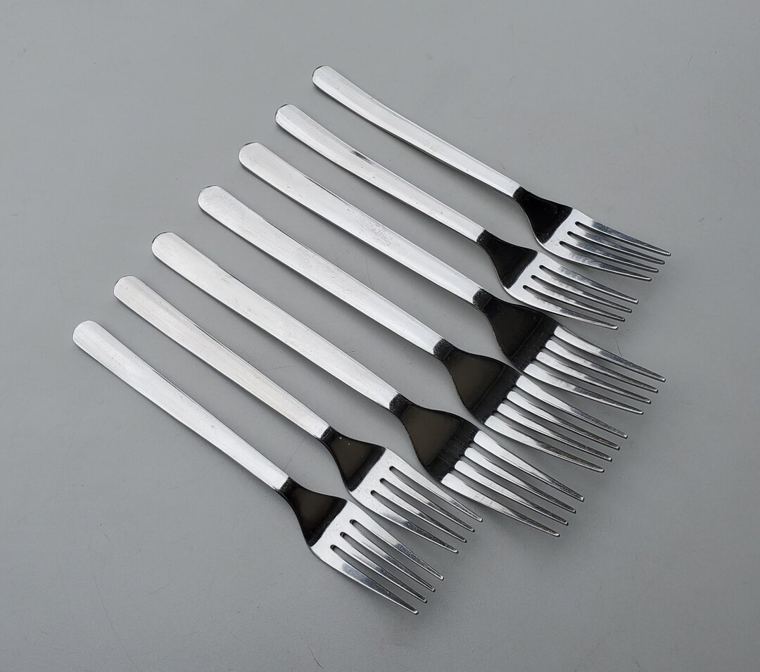 Ikea Stainless Flatware Fork Set 224 58 - Mixed Lot of 7 Forks - 3 Dinner Forks - 4 Salad Forks ...