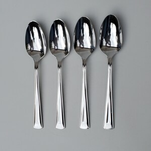 Oneida Stainless Flatware Cella Pattern - Set of 4 Soup Spoons - Glossy ...