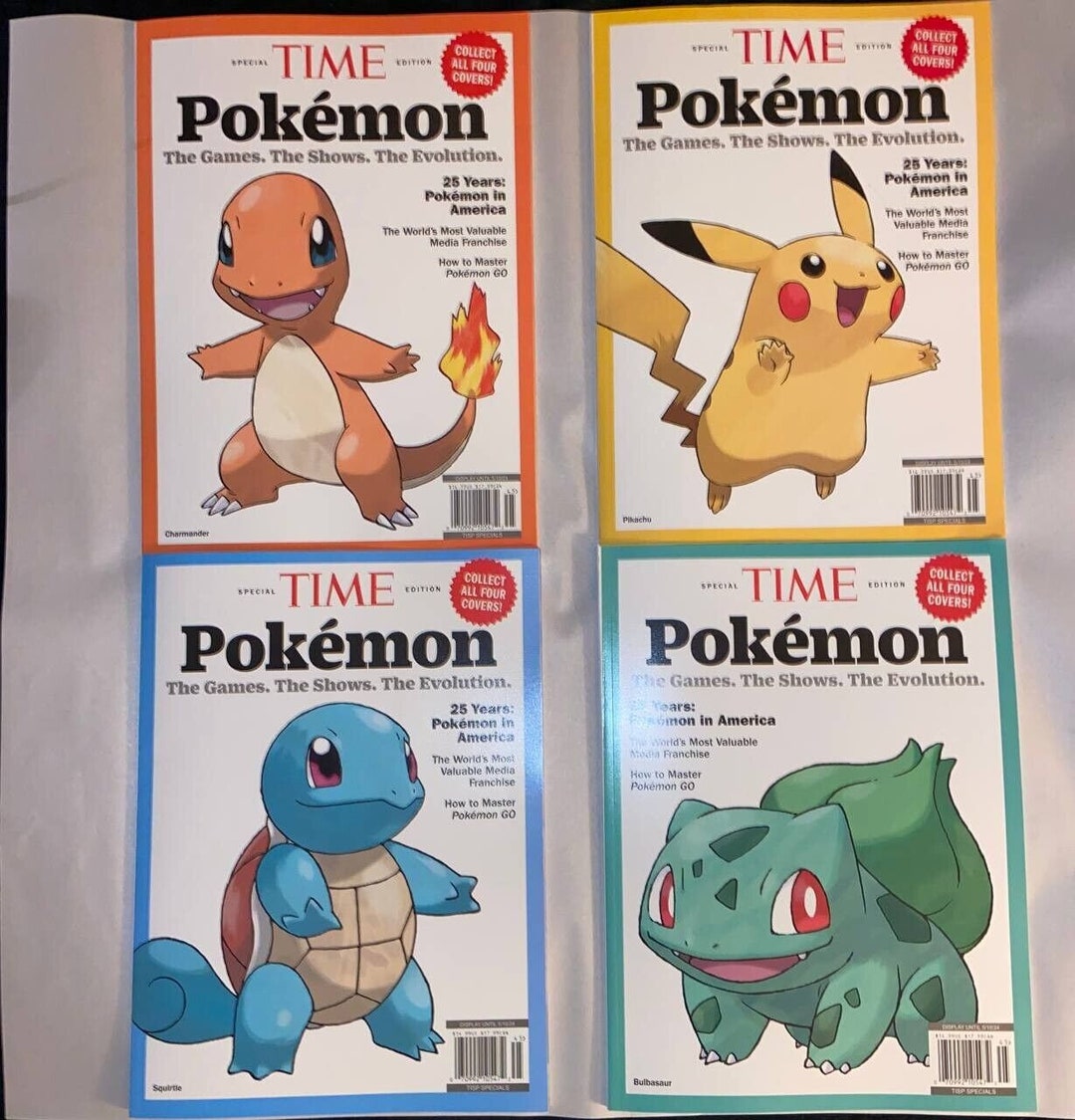 Pokémon Time Magazine Complete Set of 4 - Etsy