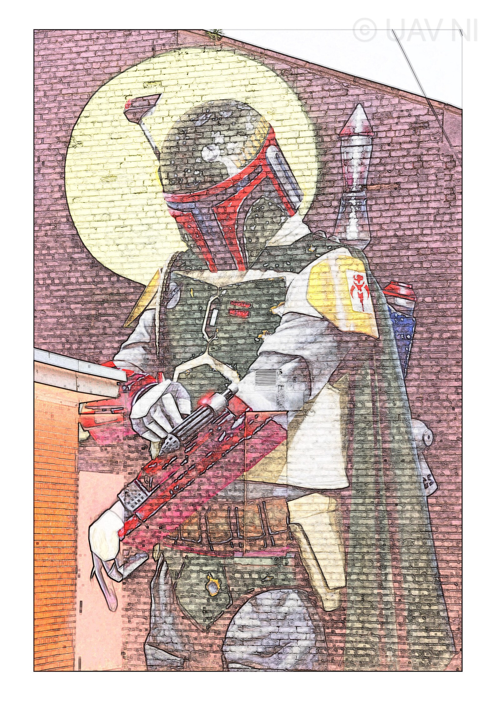 The Mandalorian Star Wars Street Art Print Digital Download | Etsy