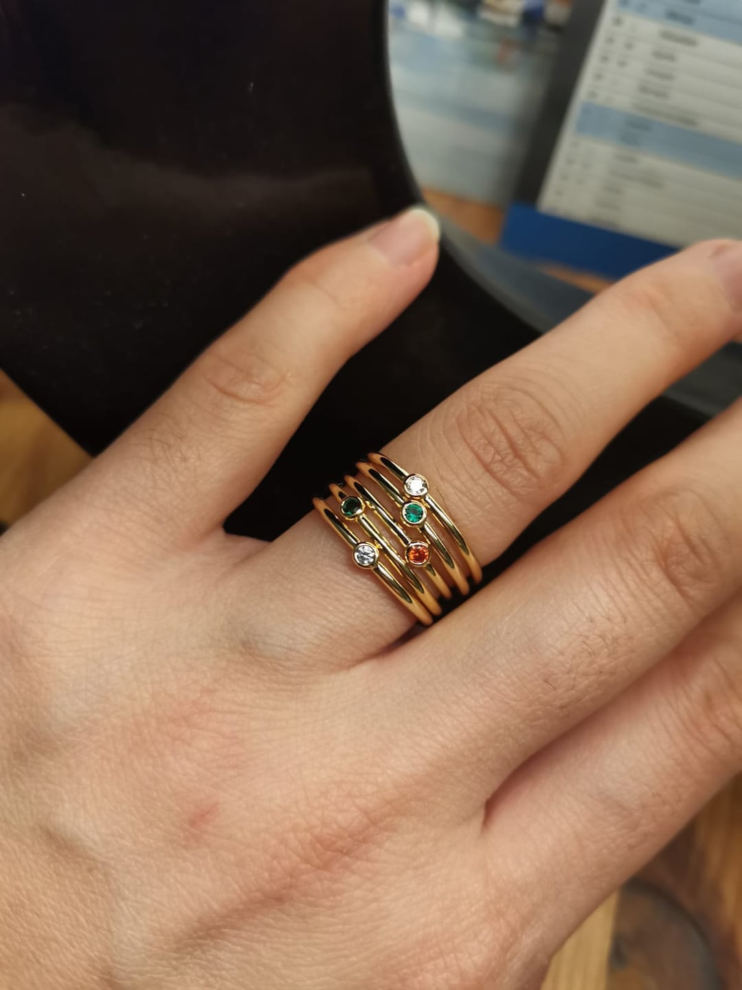 Fine Gold Plated Thin Ring Minimalist Stackable 5A Zircon - Etsy