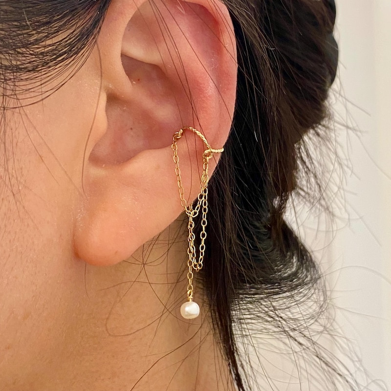 Pearl Ear Cuff - Etsy