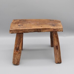Chinese Small Wooden Stool Very Old Antique Solid Wood Stool - Etsy