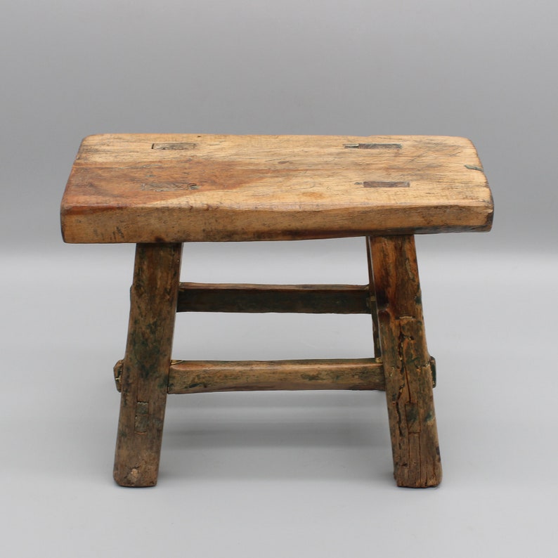 Chinese Small Wooden Stool Very Old Antique Solid Wood Stool - Etsy