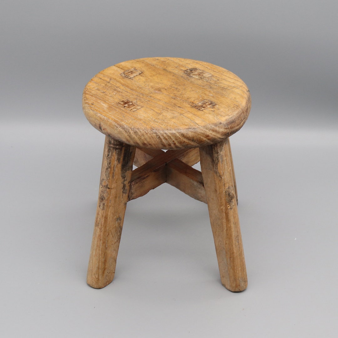 Chinese Garden Stool Antique Very Old Solid Wood Small Wooden Stool - Etsy