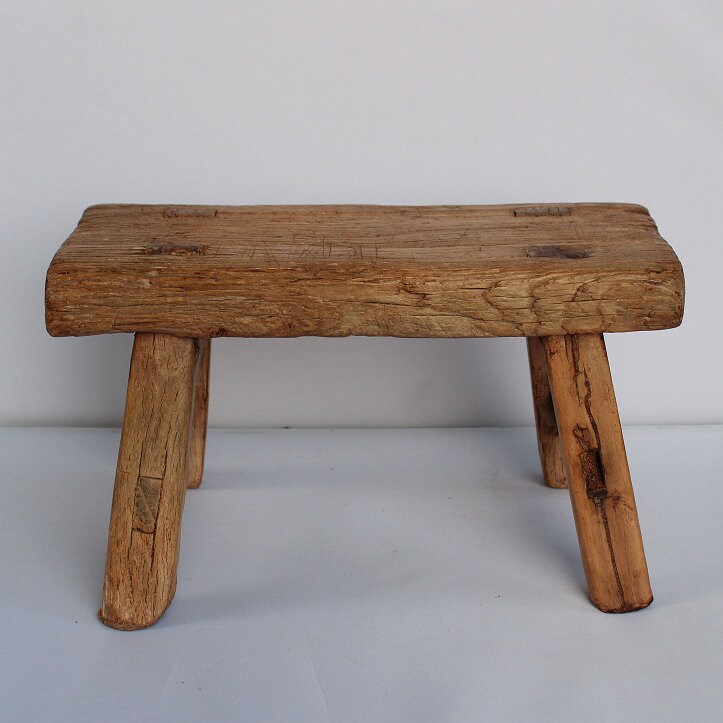 Chinese Old Antique Mini Wooden Stool | Etsy