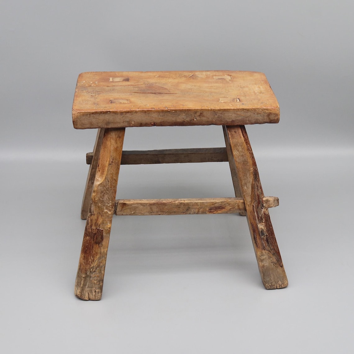 Antique Solid Wood Very Old Chinese Garden Stool - Old & Small Wooden ...