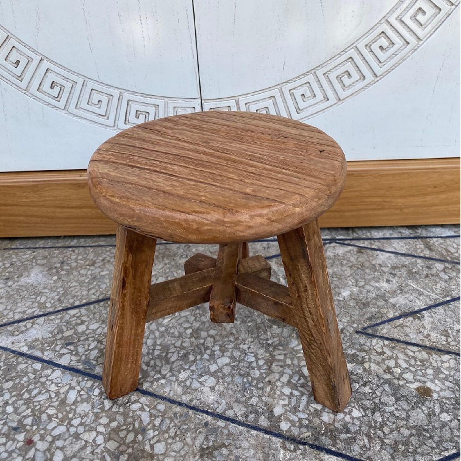 Small Round Chinese Stool From Reclaimed Elm Wood More Than 60 - Etsy