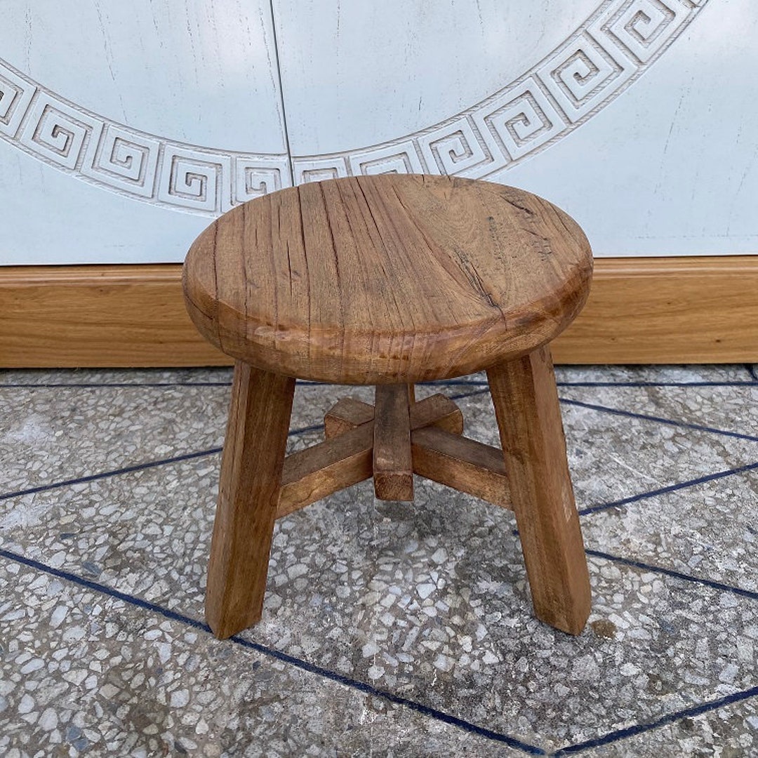 Small Round Chinese Stool From Reclaimed Elm Wood More Than 60 - Etsy
