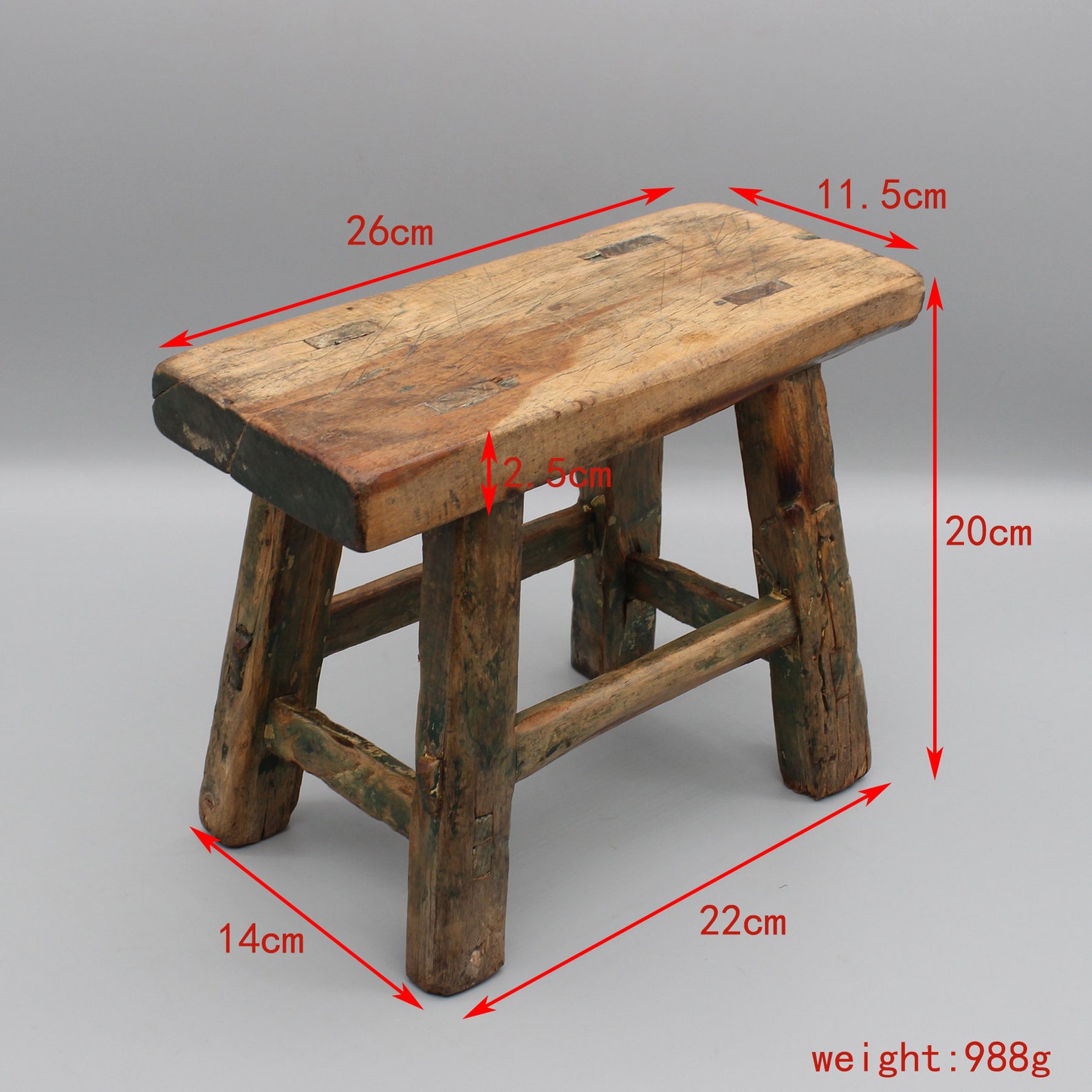 Chinese Small Wooden Stool Very Old Antique Solid Wood Stool - Etsy