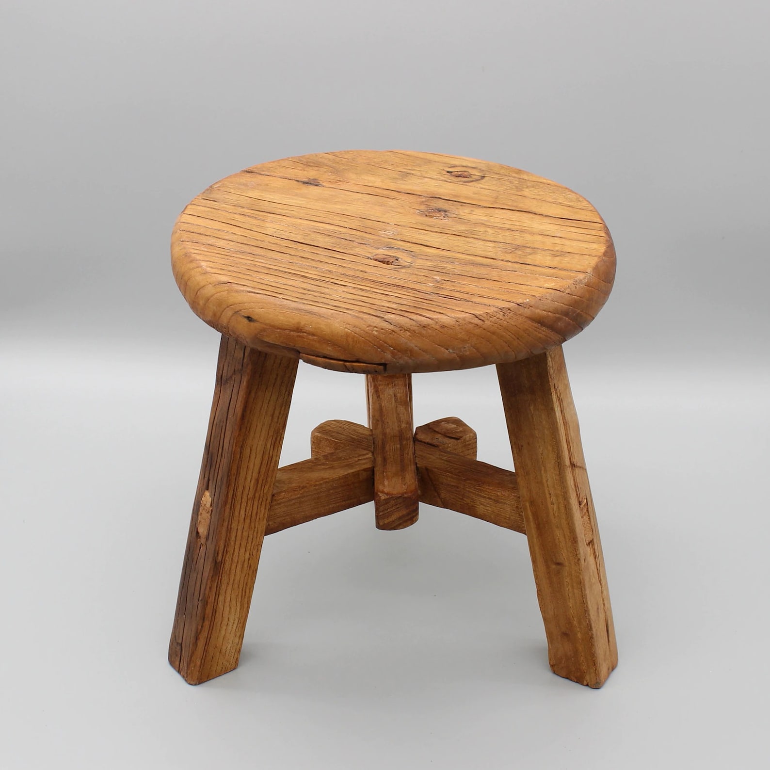Small Round Chinese Stool From Reclaimed Elm Wood More Than 60 - Etsy