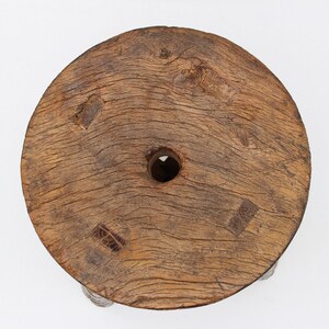 Small Round Chinese Antique Solid Elm Wood Stool - Etsy