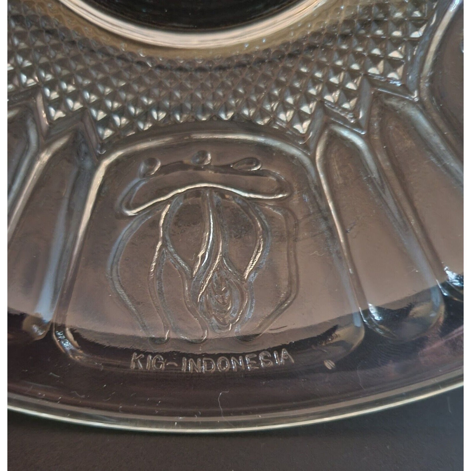 Vintage KIG Indonesia Clear Glass Roses Candy Dish With Lid - Etsy