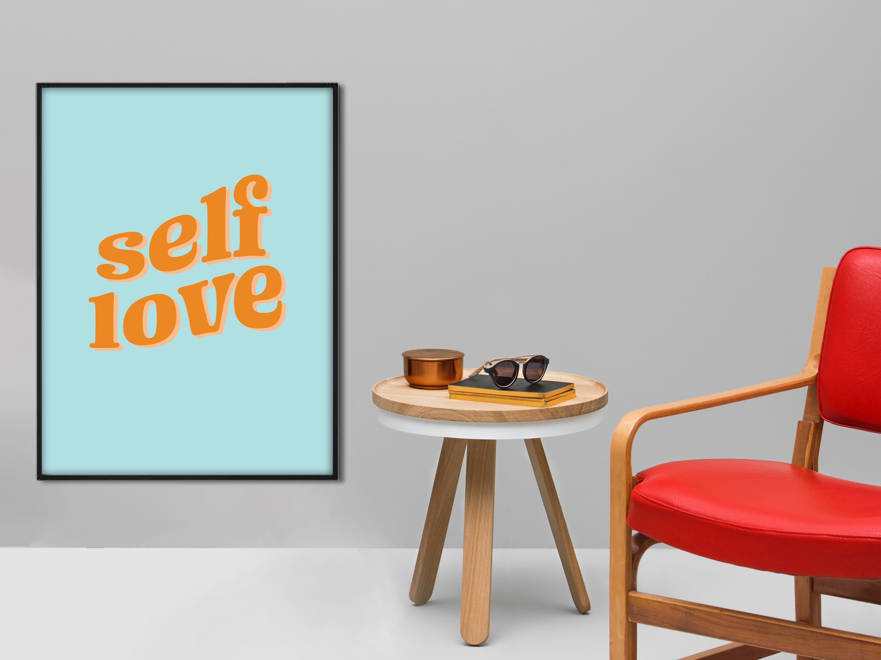 Self Love Typography ART PRINT With Inspirational Quote Art | Etsy