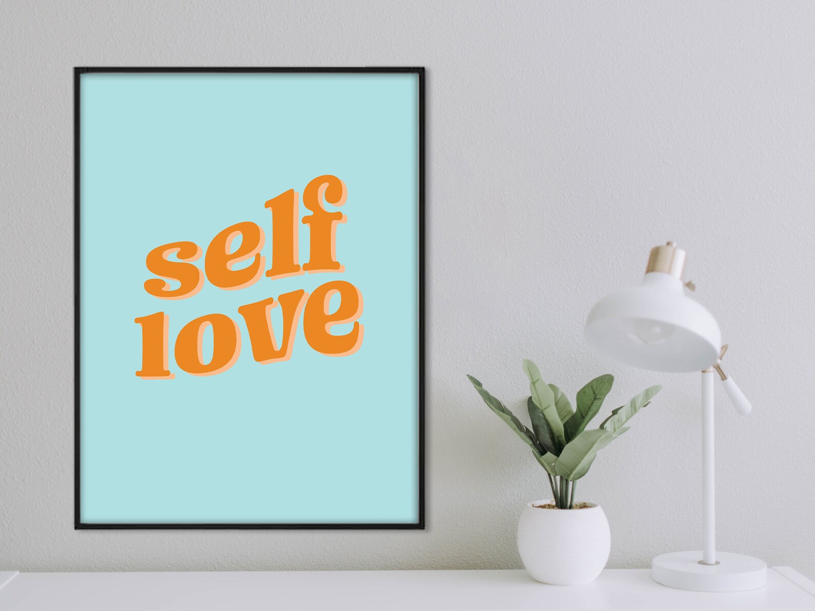 Self Love Typography ART PRINT With Inspirational Quote Art | Etsy