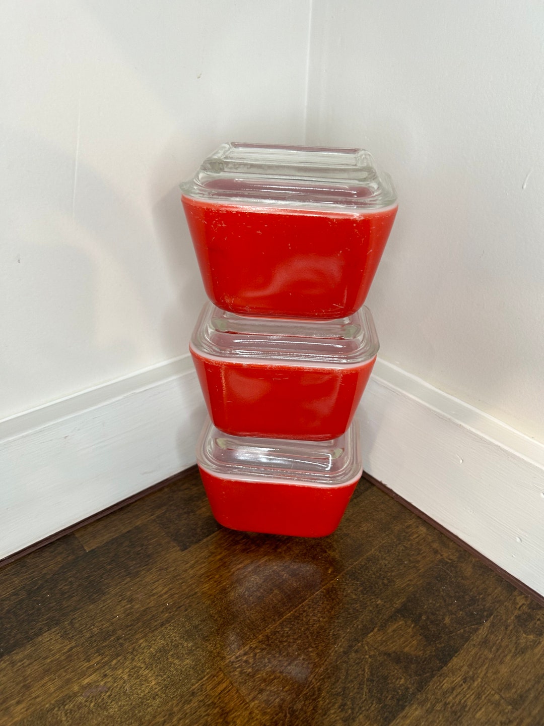 Vintage Red Pyrex Fridges - Etsy