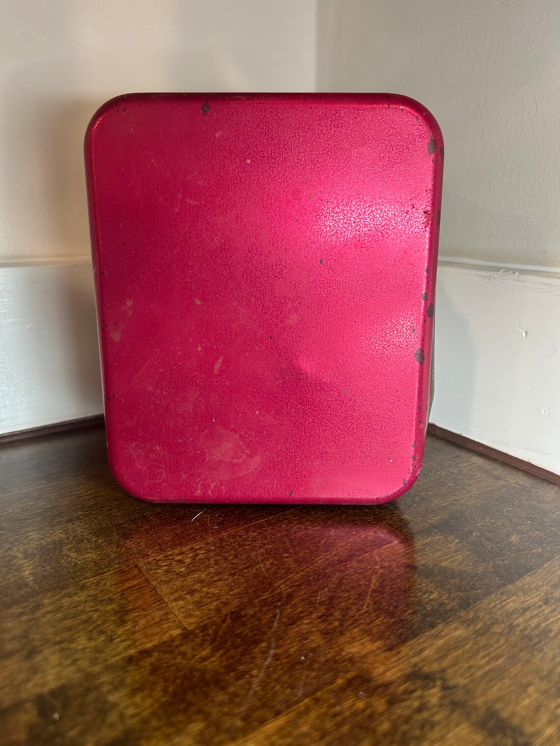 Vintage Tin With Pictures of All Four Seasons | Red Tin - Etsy