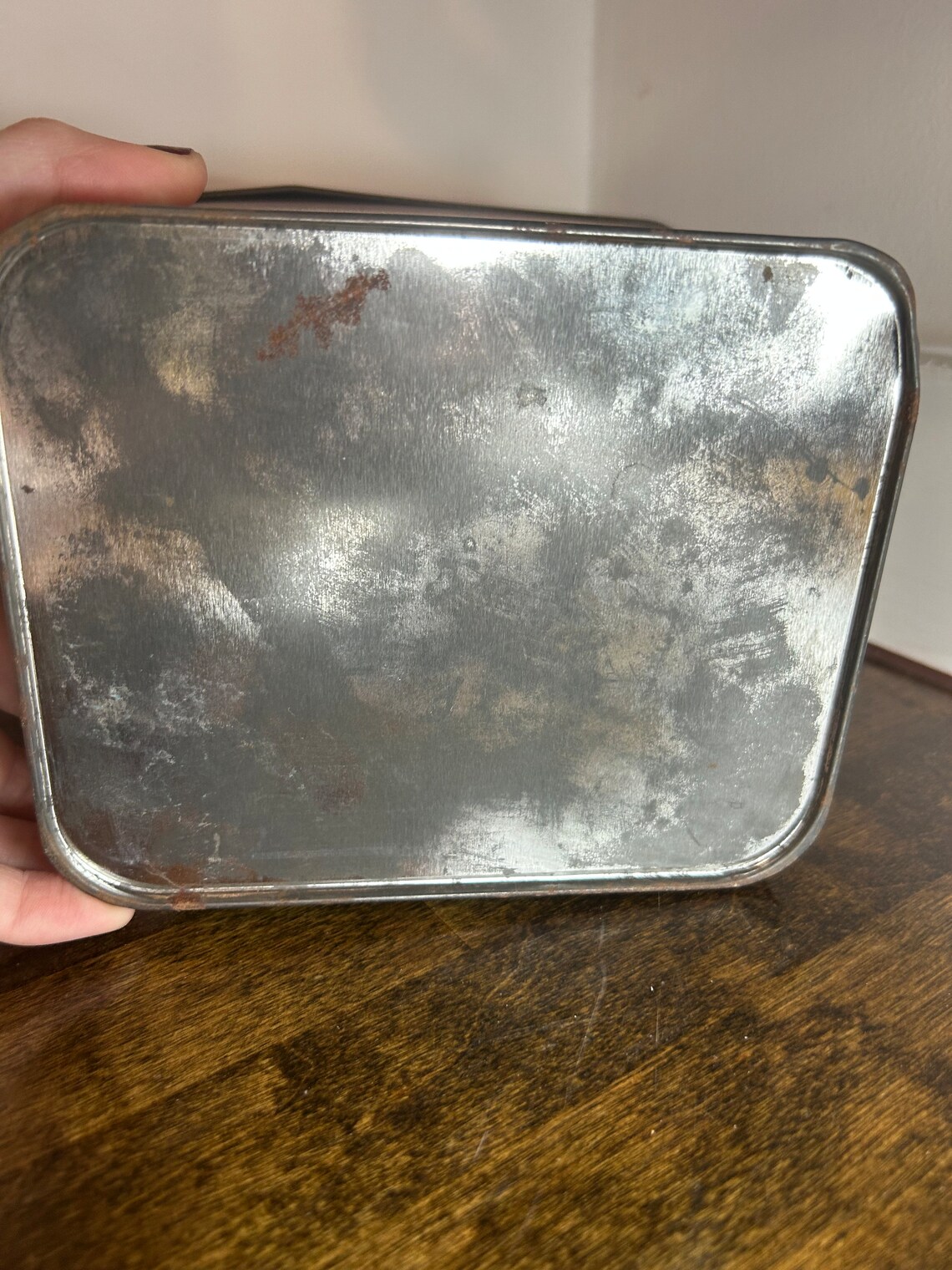 Vintage Tin With Pictures of All Four Seasons | Red Tin - Etsy