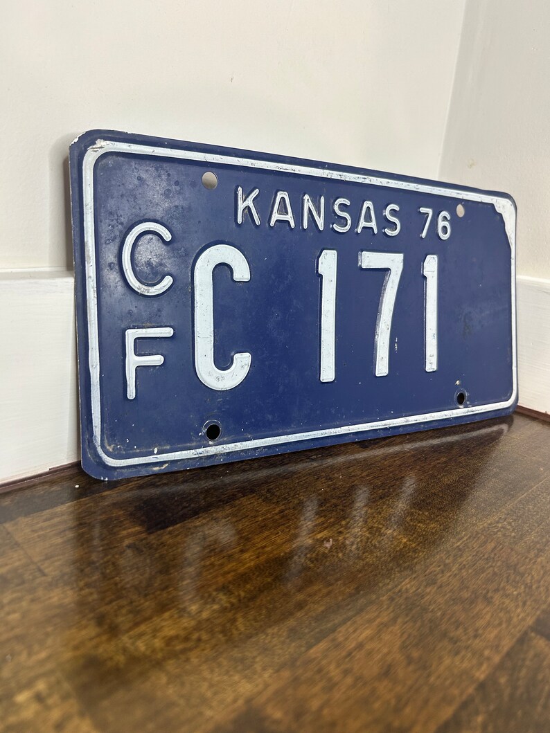 Vintage, Blue, 1976 Kansas License Plate | Coffey County - Etsy