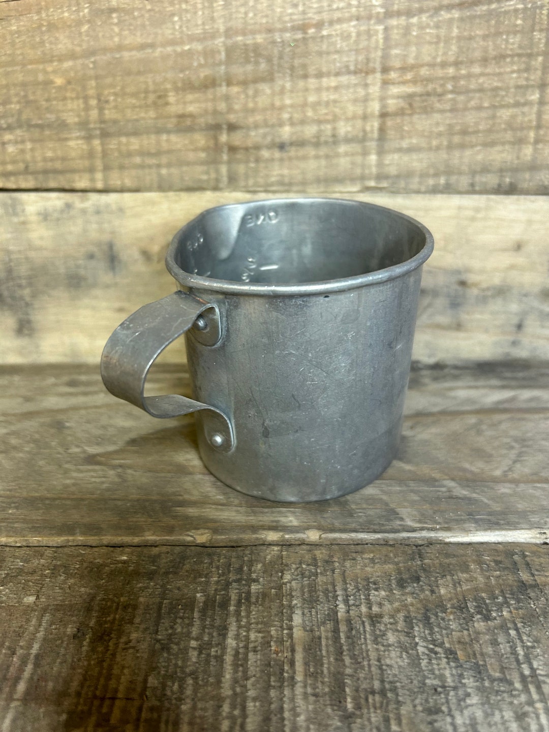 Small Vintage Aluminum Measuring Cup - Etsy