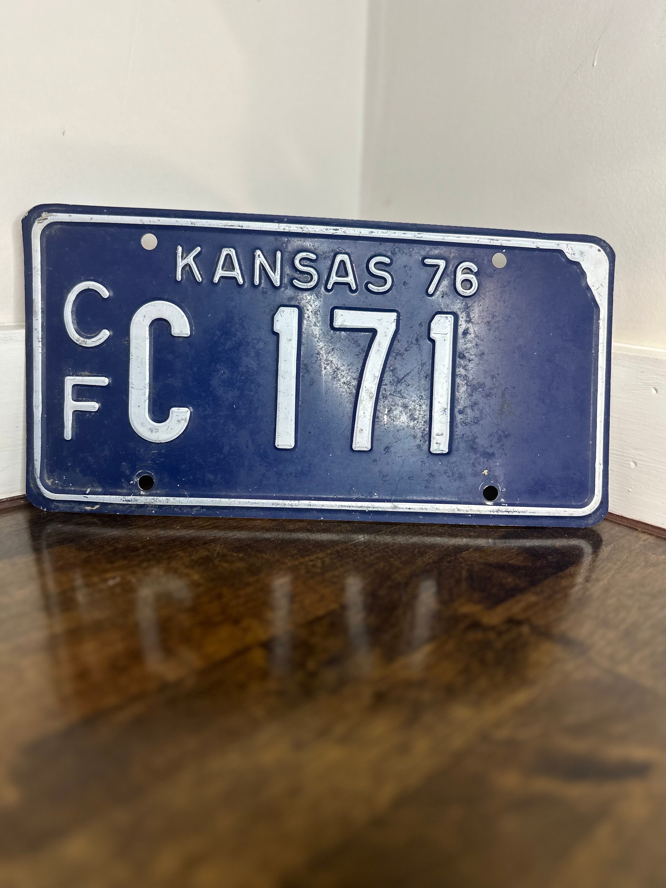 Vintage, Blue, 1976 Kansas License Plate | Coffey County - Etsy