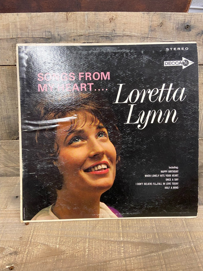 Vintage Loretta Lynn Vinyl Record Songs From My Heart Etsy