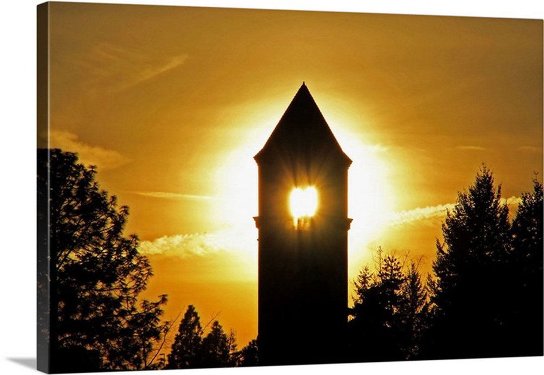 Spokane Clocktower Sunset Photography, Riverfront Park Print 7729 - Etsy